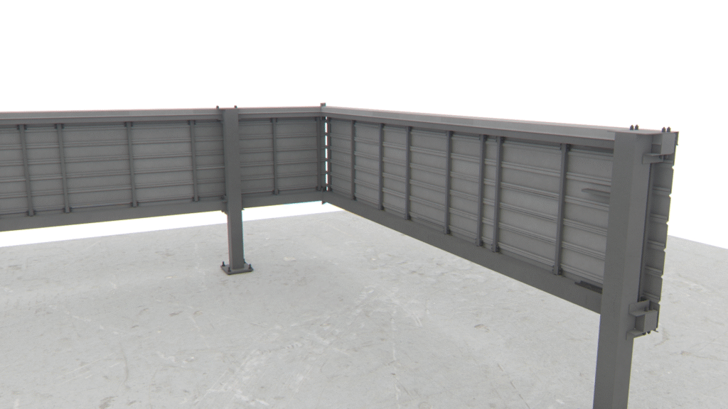 Rooftop Steel Screen Wall Detailing | HVAC Enclosure Solutions